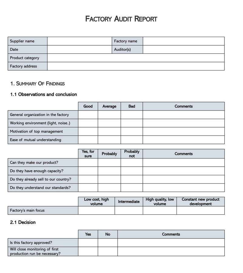 50 Free Audit Report Templates [Format] - Internal, External