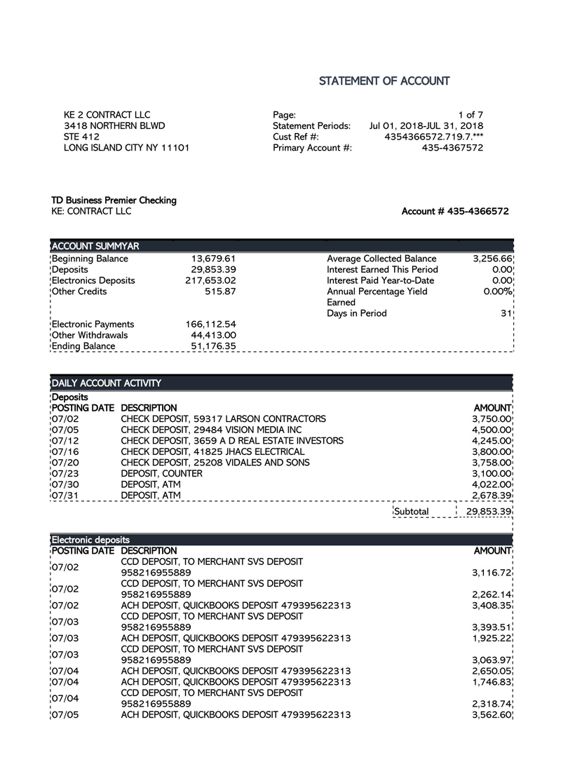 24+ Free Personal Bank Statement Templates (Word - Excel)