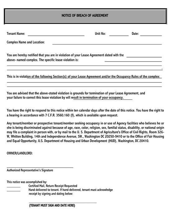 Writing a Breach of Contract Notice (Free Templates & Samples)