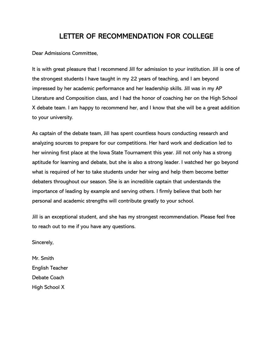 20 Best College Recommendation Letter Samples [Guide & Tips]