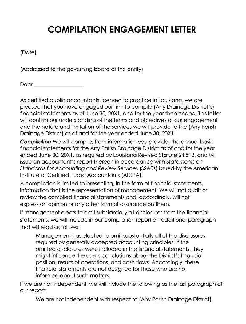 Engagement Letter Templates (writing guide and samples)