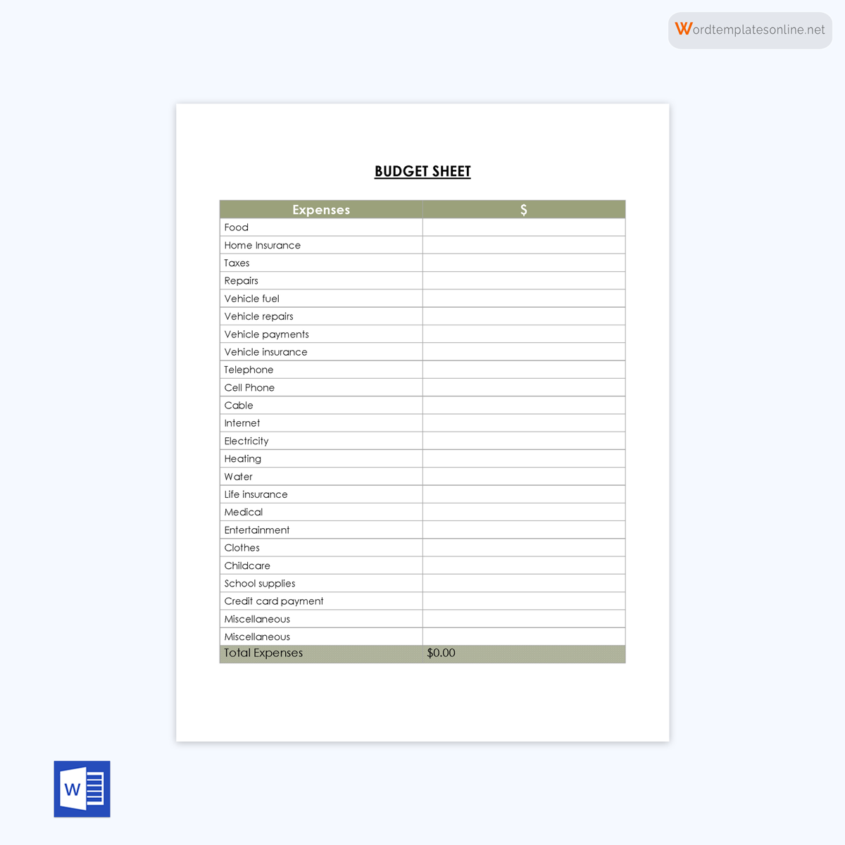 15 Free Household Budget Worksheets (Excel) - Easy Budgets