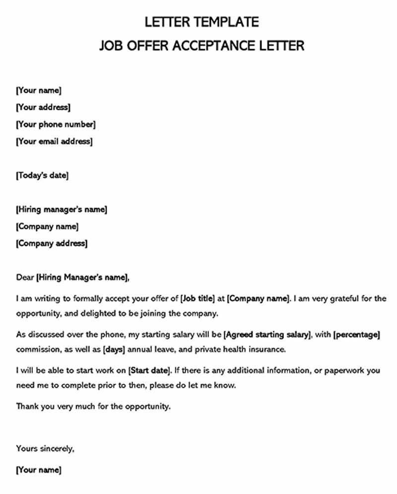 Job Acceptance Letter - (How to write Tips)
