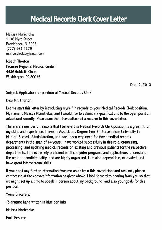 Writing a Cover Letter for Clerk Job (Free Templates & Samples)