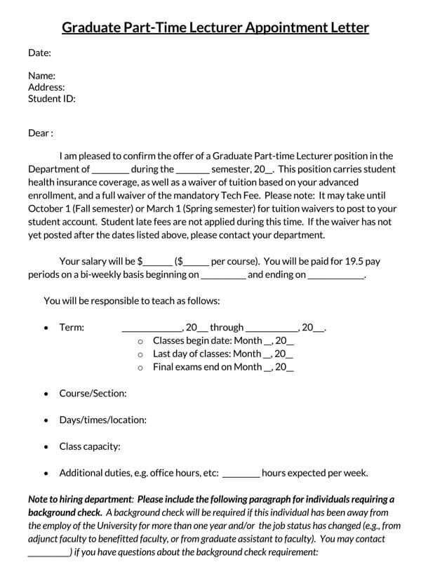Job Appointment Letter (21+ Sample Letters) - Word | PDF