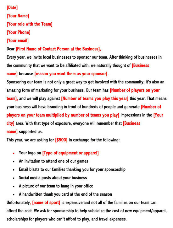 10 Good Examples of Sports Sponsorship Proposal