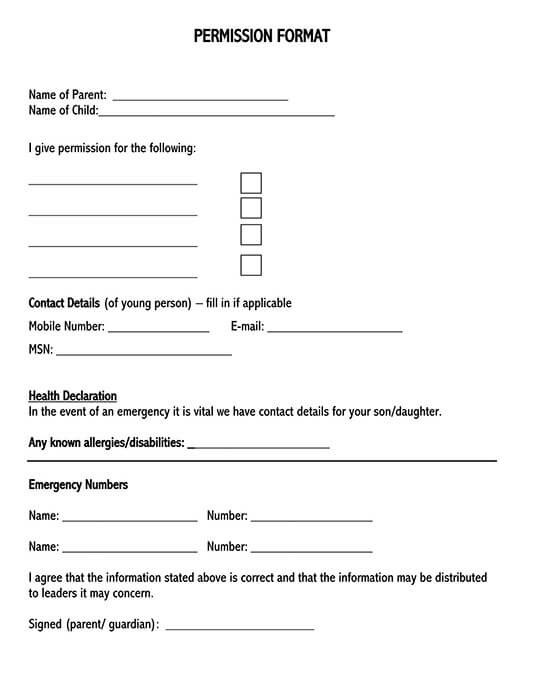 Free Permission Slip Templates [Field Trip Forms] Word | PDF