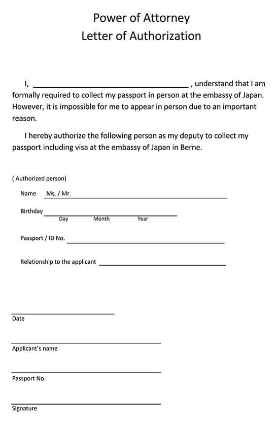 Power of Attorney Authorization Letter Samples (with Guide)