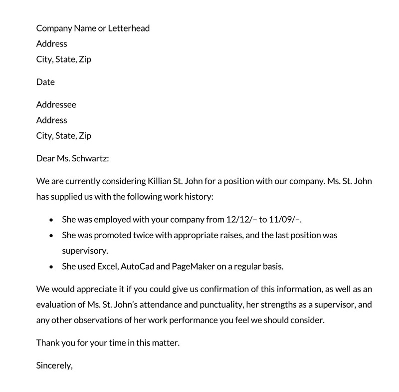 40 Proof of Employment Letter Samples (Verification Forms)