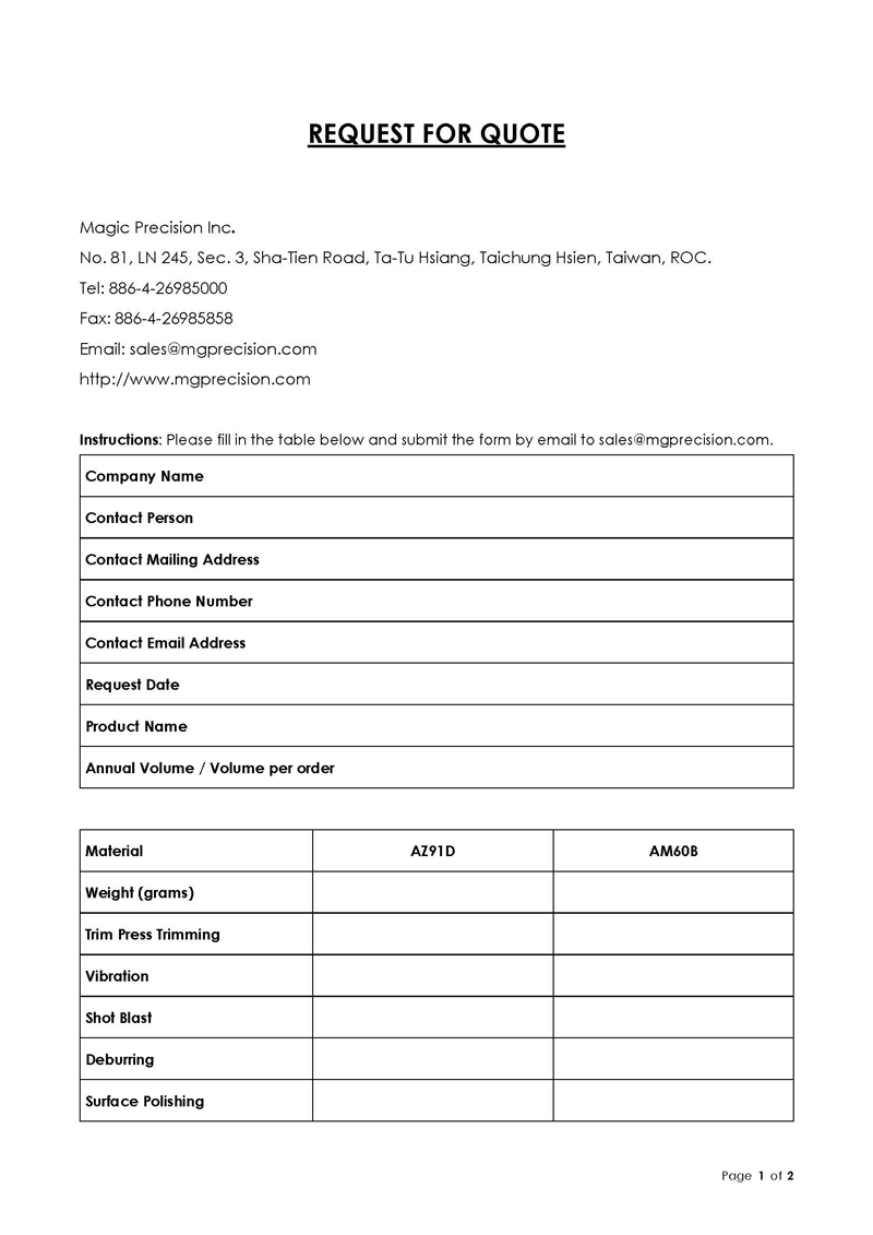 How to Write a Request For Quote (RFQ) - Sample & Templates