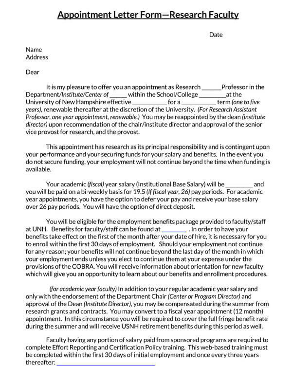 Job Appointment Letter (21+ Sample Letters) - Word | PDF
