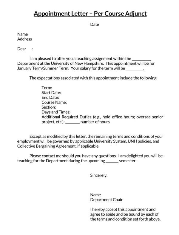 Job Appointment Letter (21+ Sample Letters) - Word | PDF