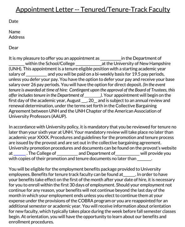 Job Appointment Letter (21+ Sample Letters) - Word | PDF