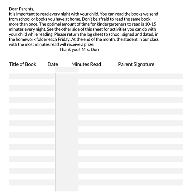 45 Printable Reading Log Templates (Word - Excel)