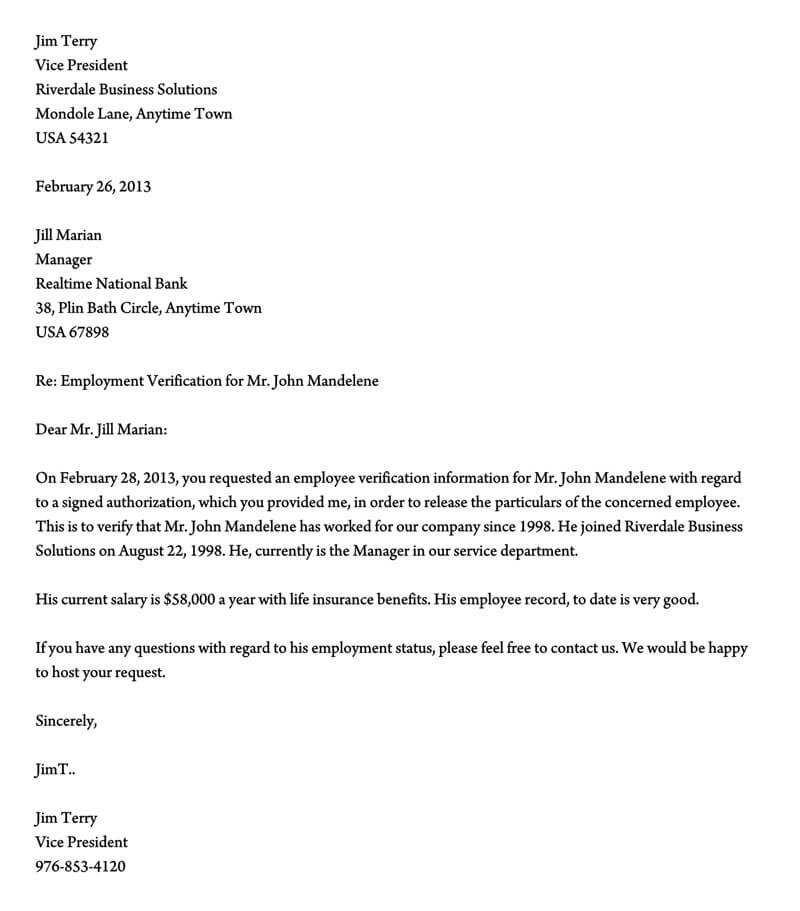 40+ Employment Verification Letter Samples [FREE Templates]