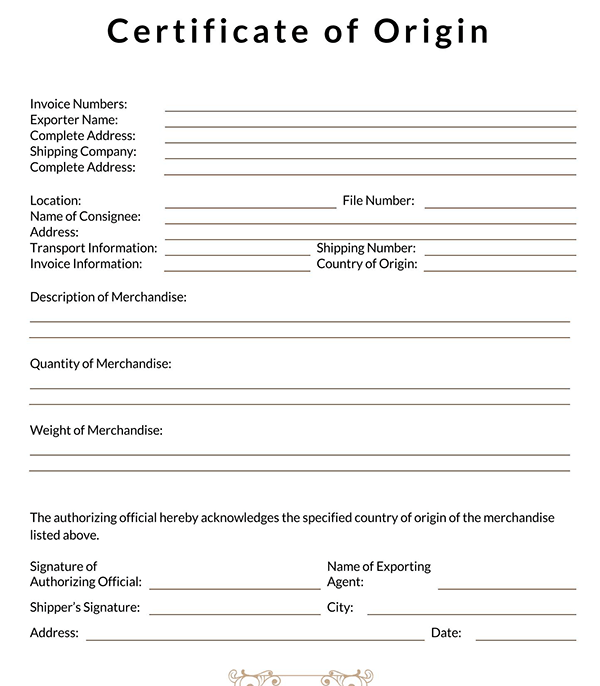 Certificate of Origin (CO): What Is It? (30 Free Templates)
